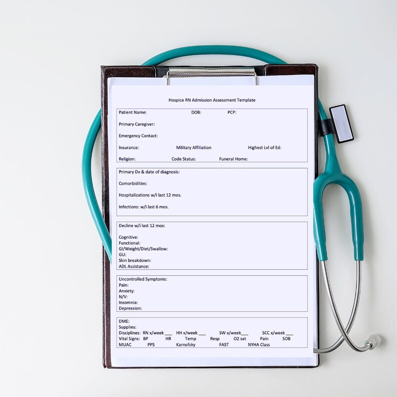 COMPLETE Hospice RN Admission Template - Etsy
