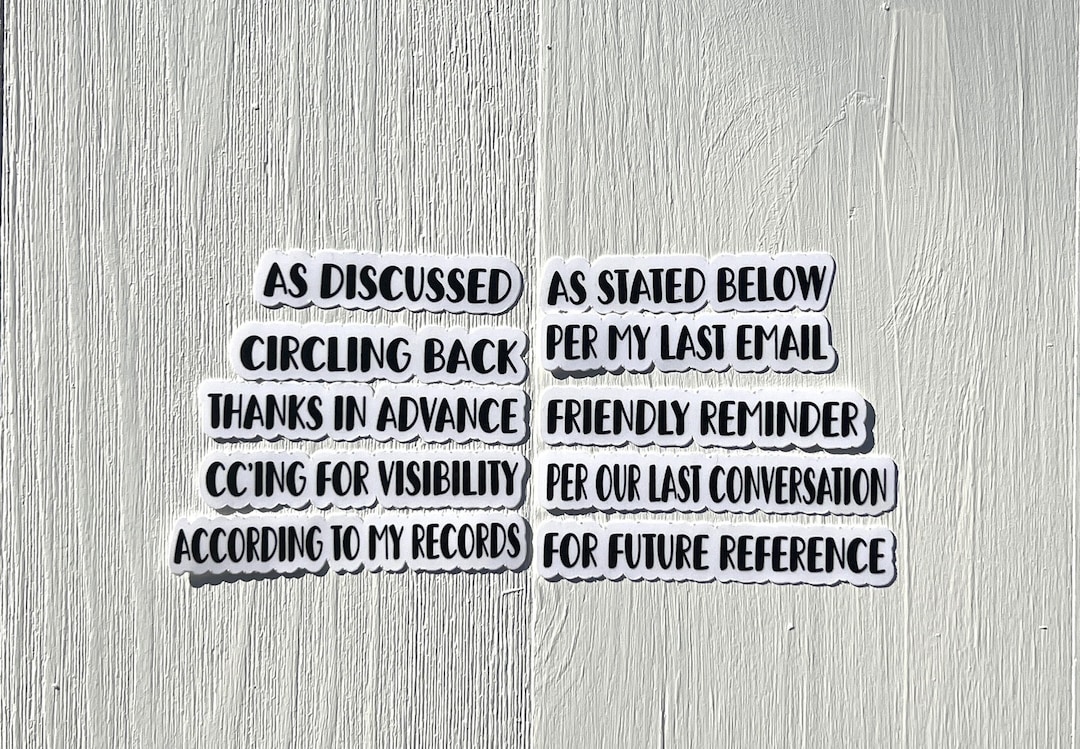 Passive-aggressive Sayings Sticker Pack - Includes 10 Hilarious Sayings ...