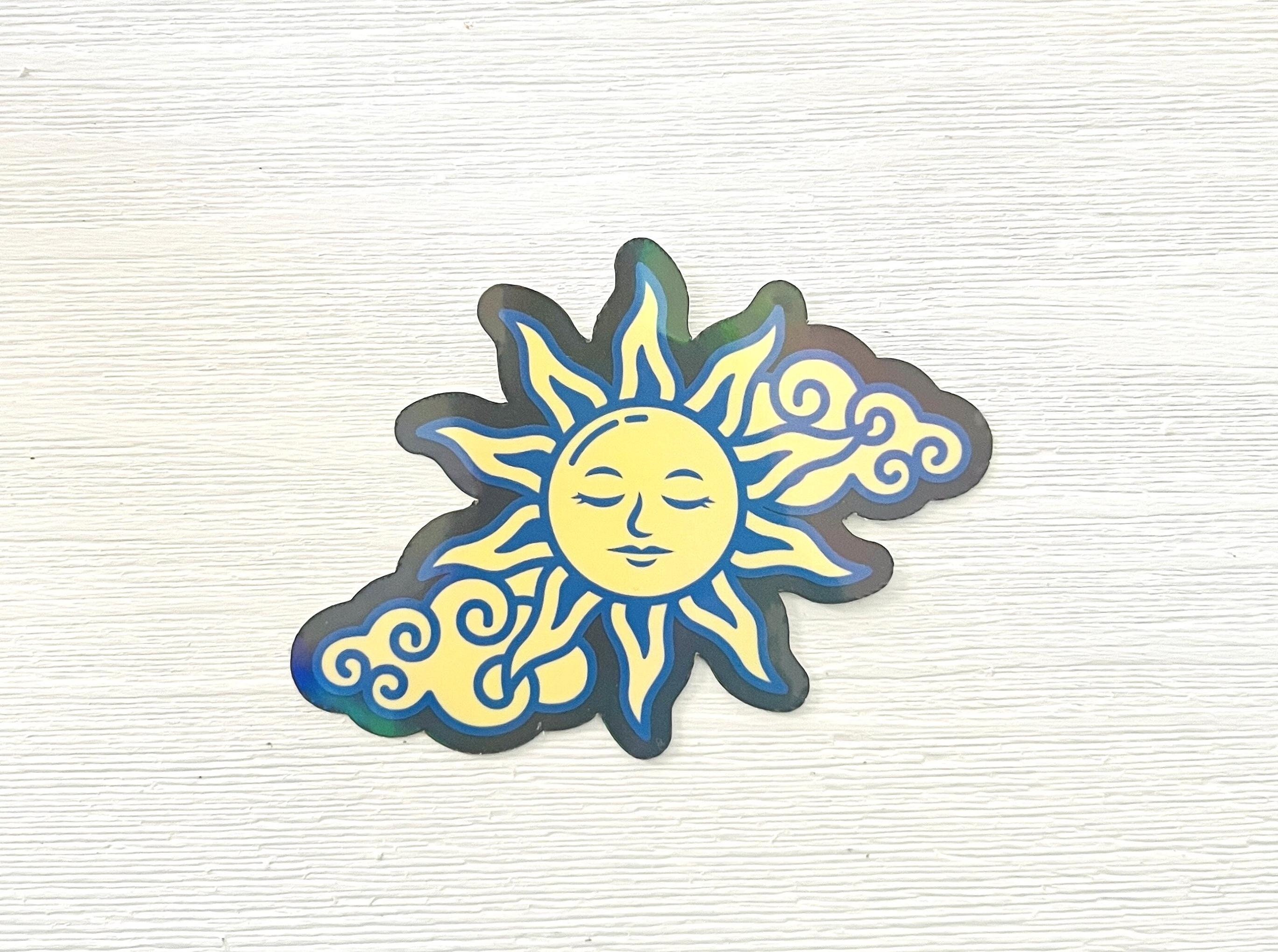 Holographic Sunburst Vinyl Sticker | Celestial | Journal Sticker | Gift ...
