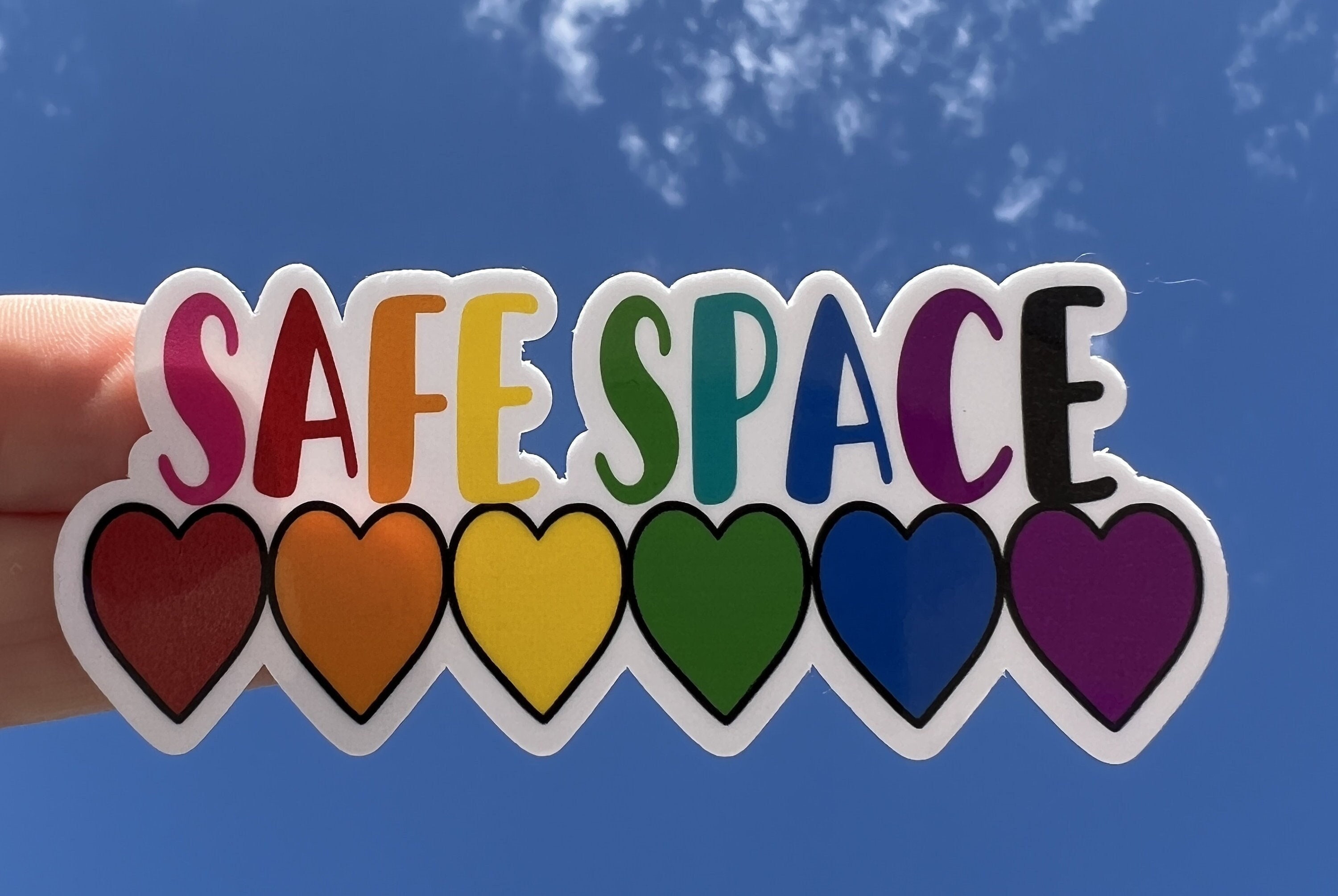 Safe Space Sticker Rainbow Colors Great for Schools and - Etsy