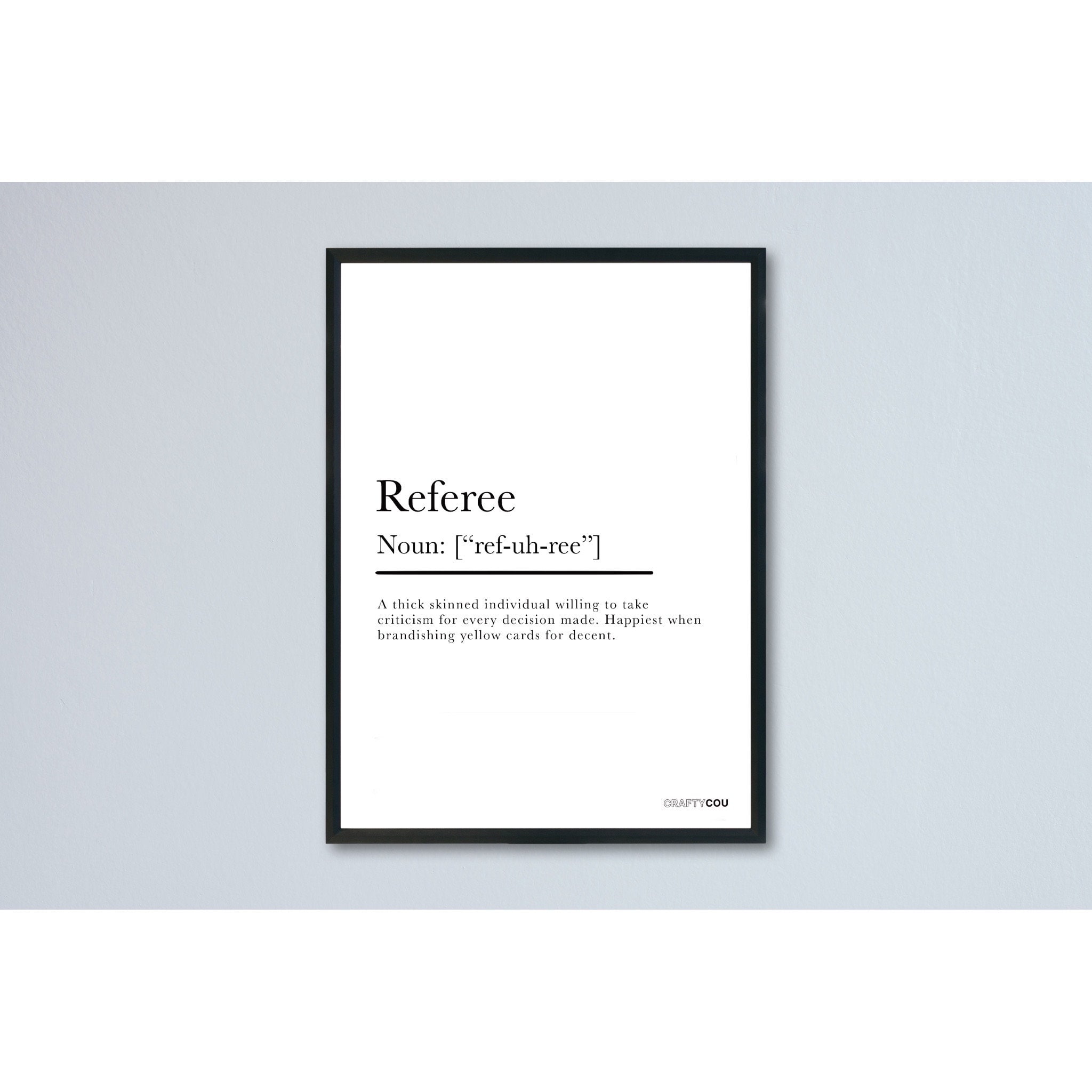 A4 Digital Referee Definition Print | Printable Wall Art | Football ...