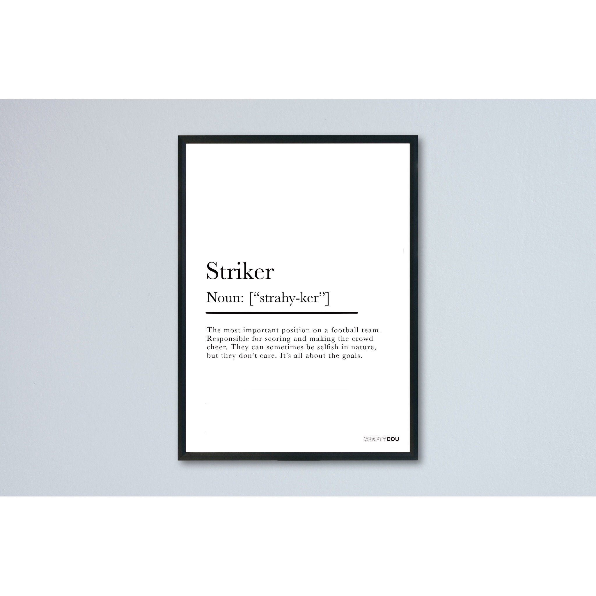A4 Digital Striker Definition Print | Printable Wall Art | Football ...