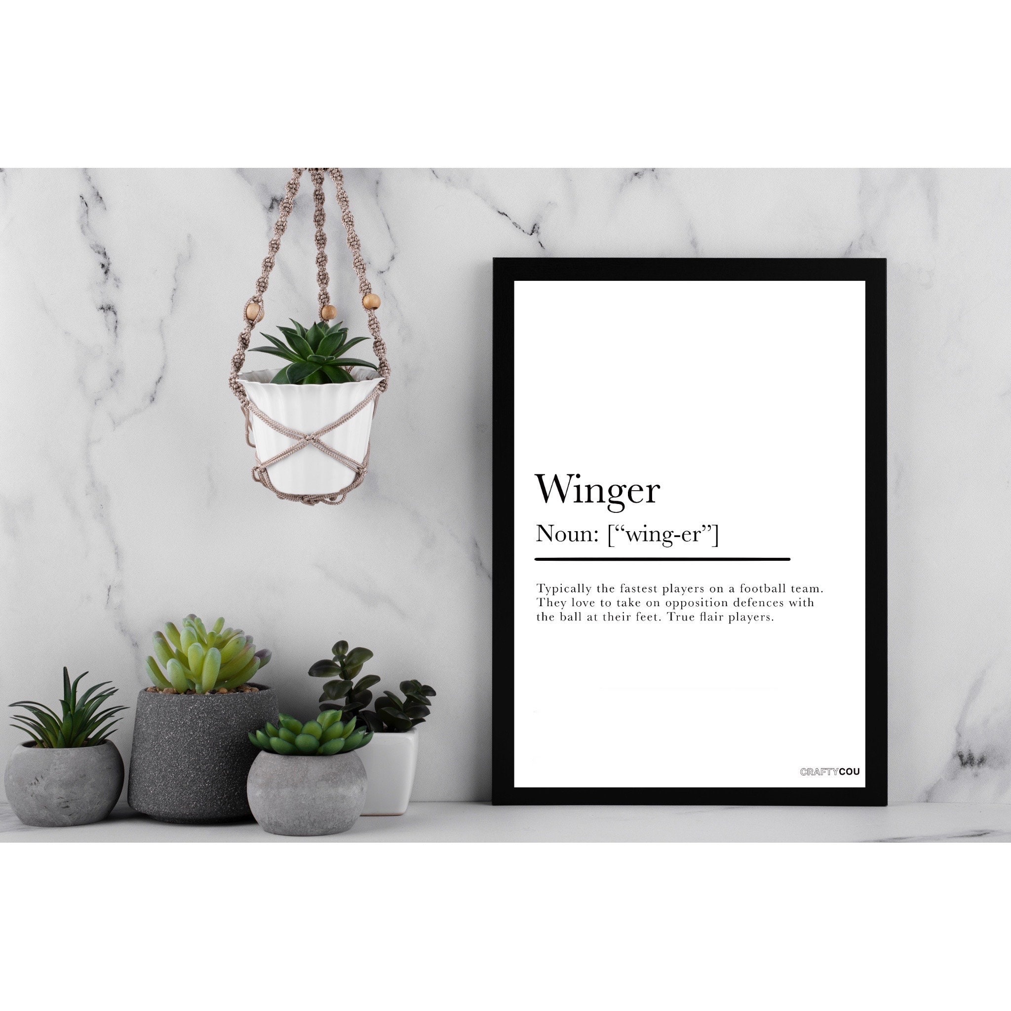 A4 Digital Winger Definition Print | Printable Wall Art | Football ...