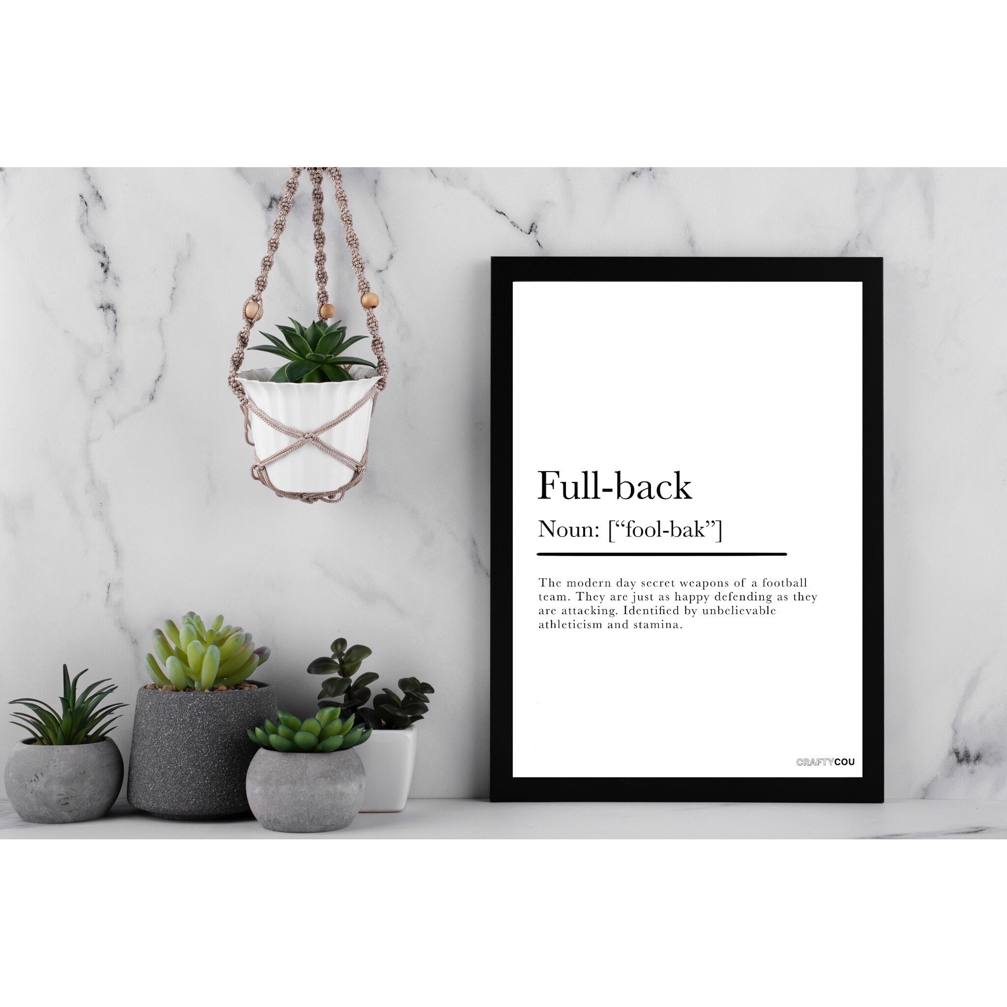 A4 Digital Full-back Definition Print | Printable Wall Art | Football ...