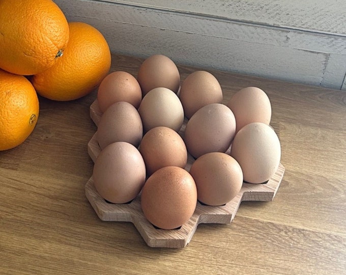 Honeycomb Egg Holder | Wooden Egg Holder | Natural Egg Holder | Kitchen Decor | Kitchen Storage ...