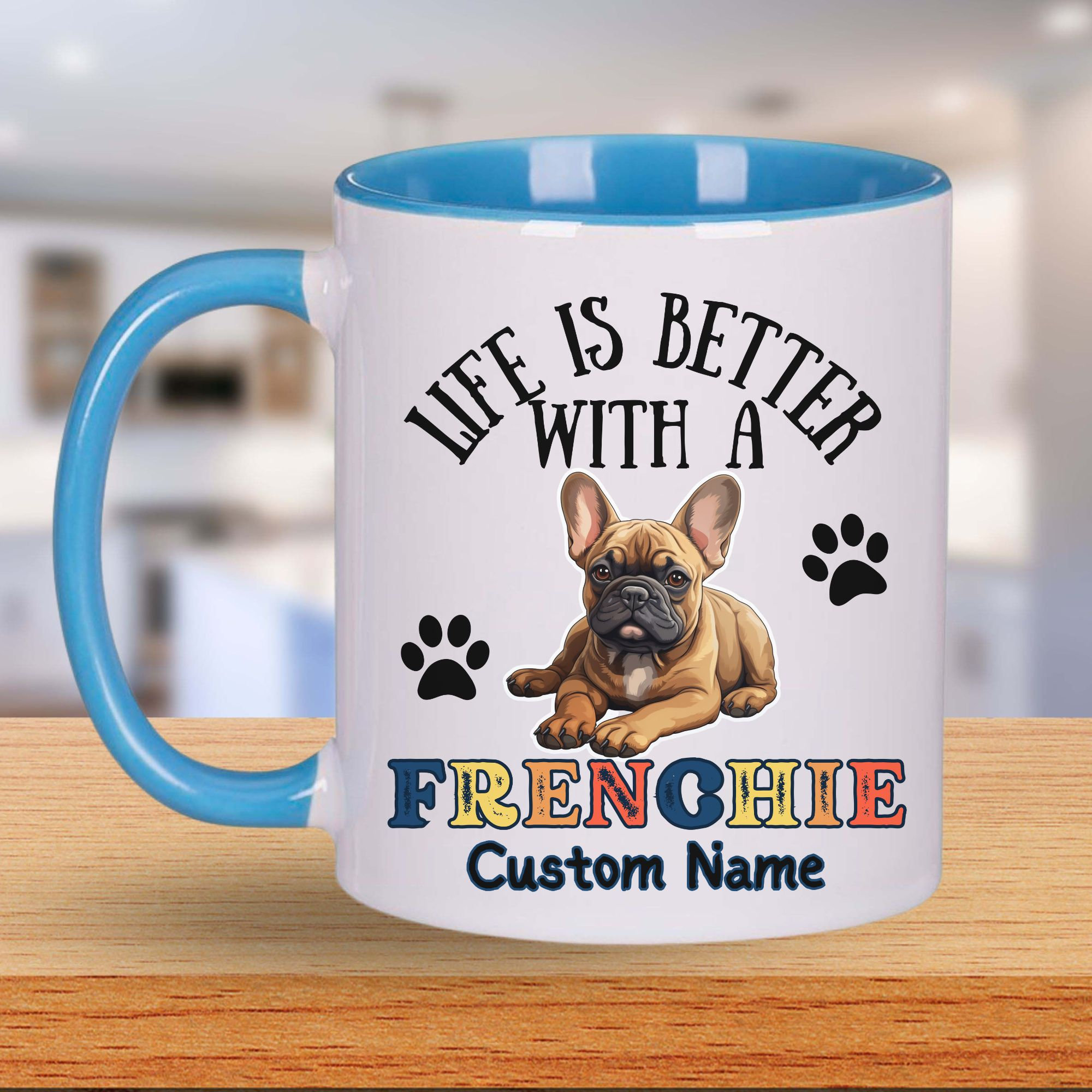 Custom Frenchie French Bulldog Coffee Mug Name Custom Dog Mom - Etsy