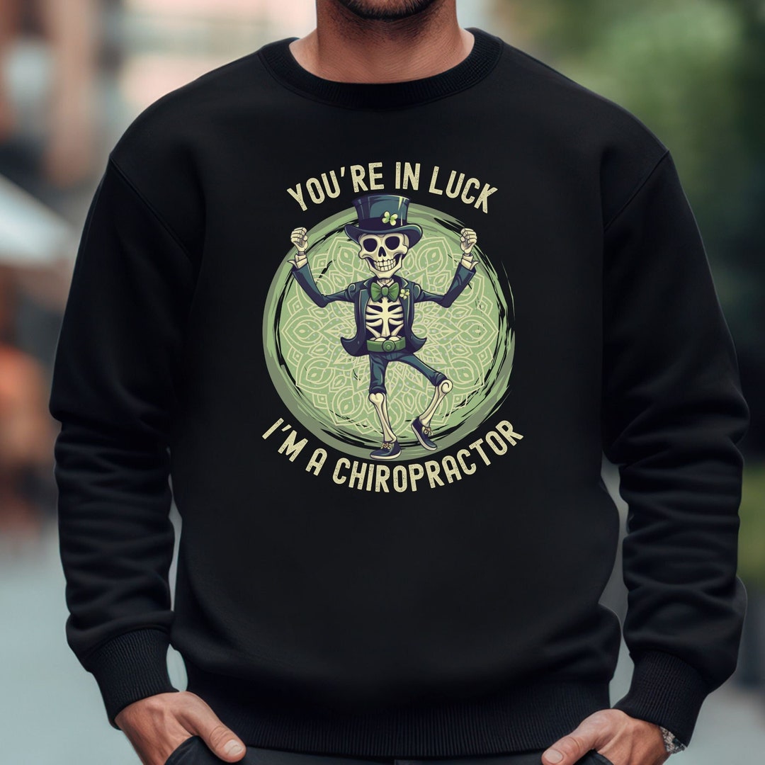 Chiropractic Skeleton St. Patricks Day Shirt, Chiropractor Gift, Bone ...