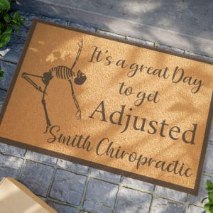 Chiropractic Door Mat, Custom Decor, Chiropractor Gift, Personalized ...