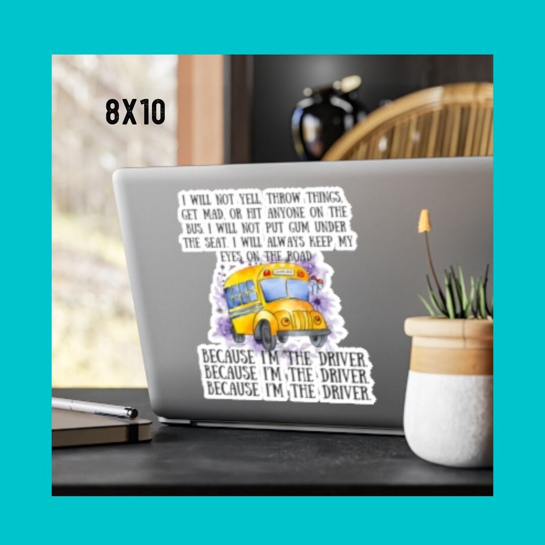 Funny Bus Driver Sticker, School Bus Car Decal Waterproof Sticker - Etsy