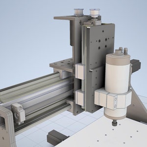 Cnc Milling Machine - Steel Structure With Extruded Aluminum Profiles ...