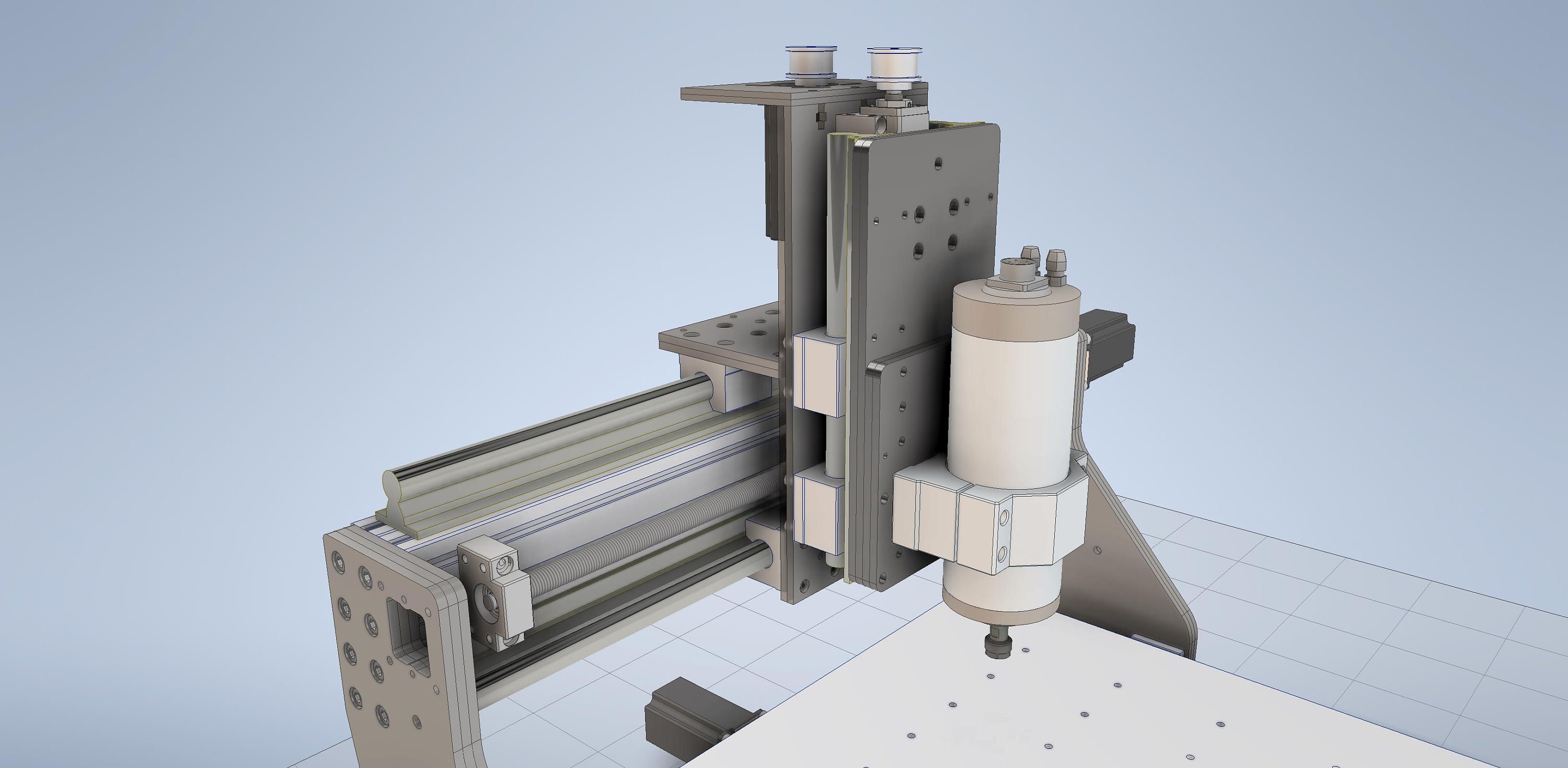 Cnc Milling Machine - Steel Structure With Extruded Aluminum Profiles ...