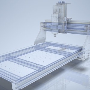 Cnc Milling Machine - Steel Structure With Extruded Aluminum Profiles ...