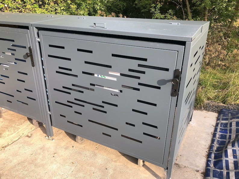 1100 L Waste Bin Housing - Openwork Panels, Plans DXF, STP - Etsy