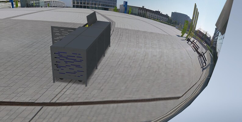 1100 L Waste Bin Housing Openwork Panels Plans DXF STP - Etsy