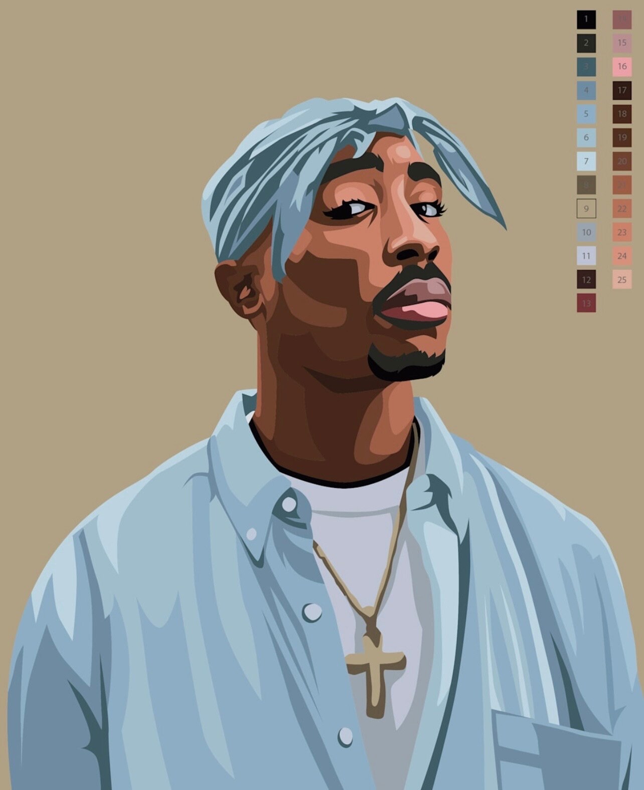 Selfie Paint by Number Printable Template Custom Art - Etsy