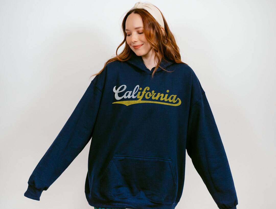 California Hoodie California Sweatshirt CA Shirt Navy Blue and - Etsy