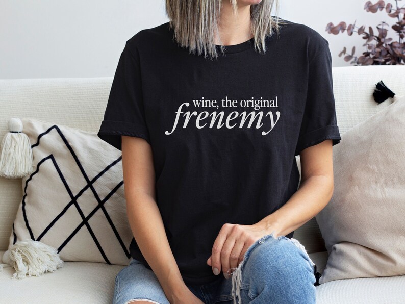 Wine the Original Frenemy Funny Sober Shirt Women Sobriety - Etsy