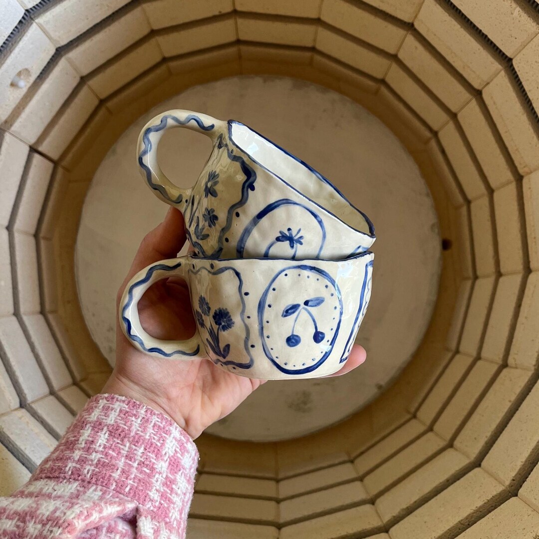 Hand Painted Ceramic Mug and Cup, Ceramic Fairy, Small Mug, Framed Mug ...