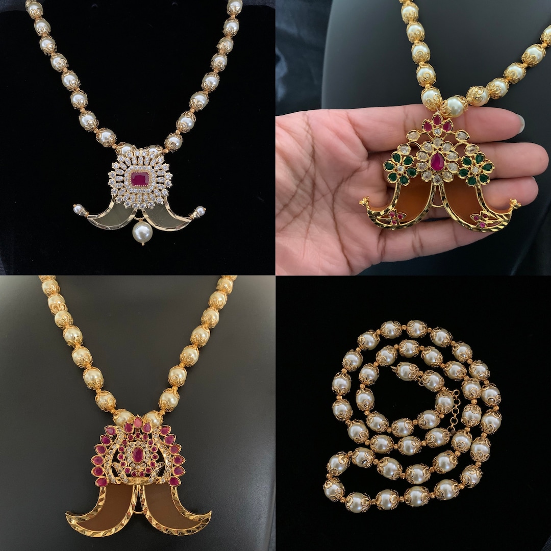 Puligoru Pearl Chain/ Puligoru Pendent With Pearl Chain/ - Etsy