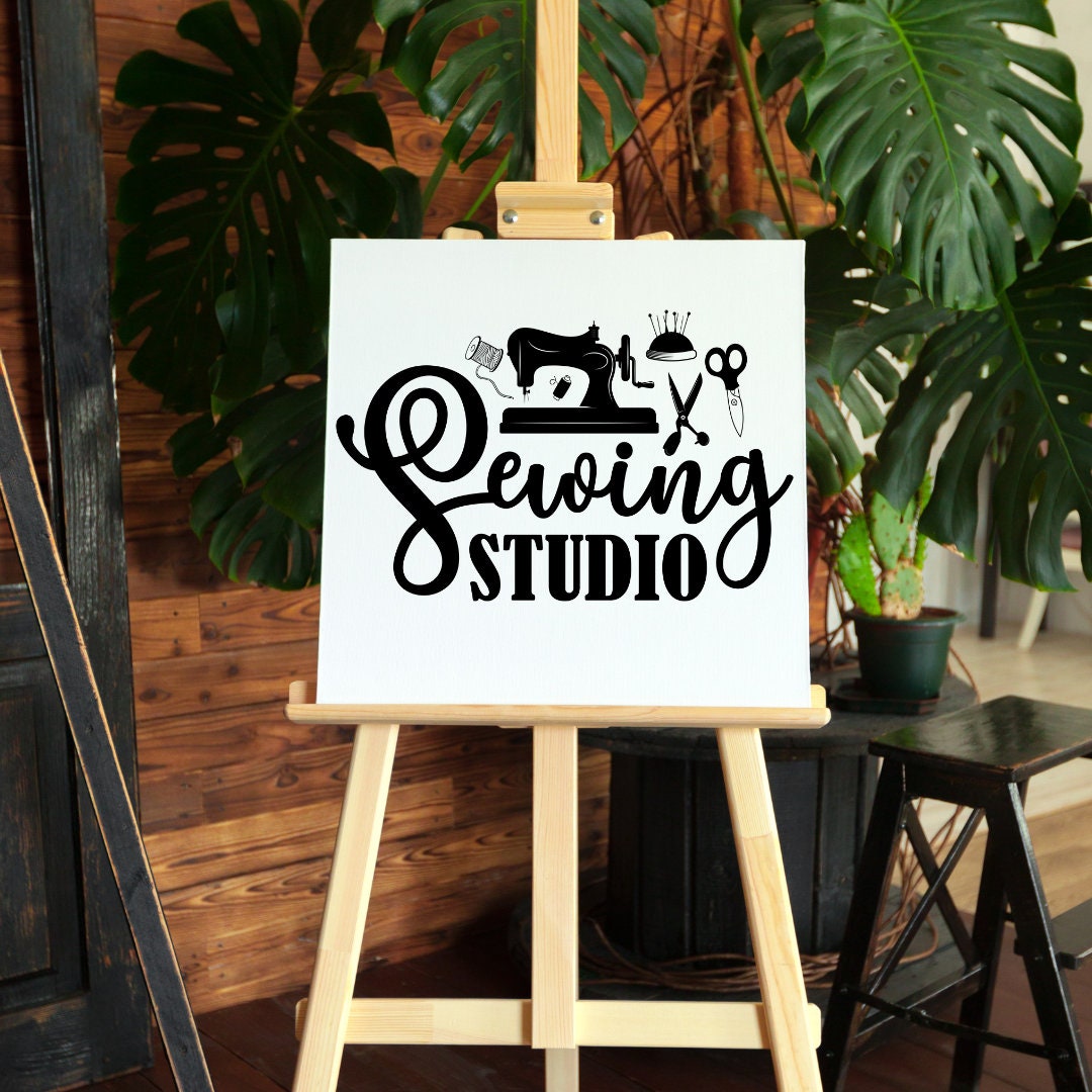 Sewing Studio SVG, EPS, DXF Cut File / Sewing / Sewing Sign / Cricut ...