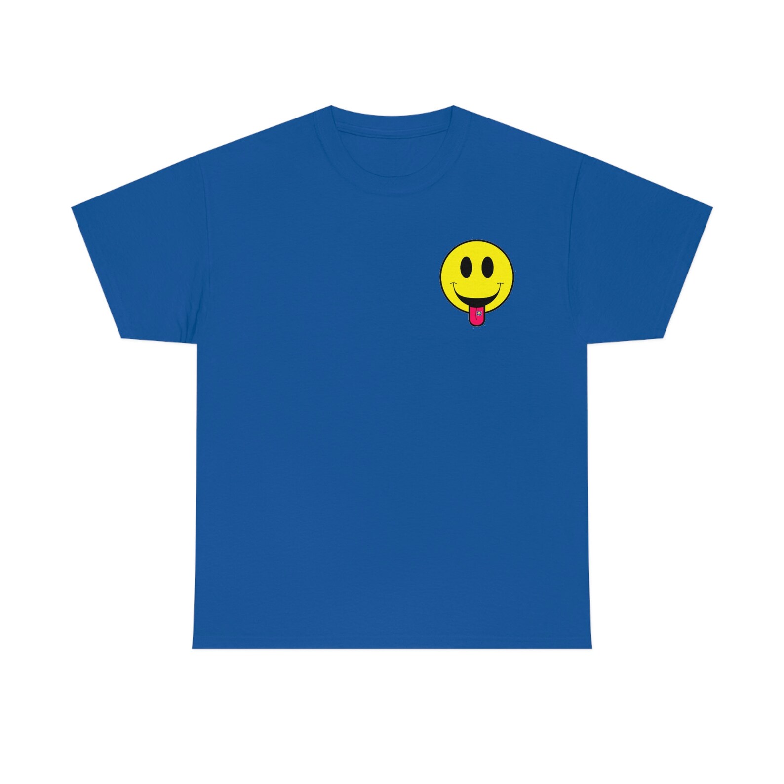 Trippy Acid Smiley Face Tab on Tongue Shirt - Etsy
