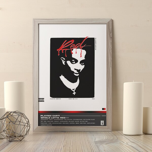 Whole Lotta Red Poster - Etsy