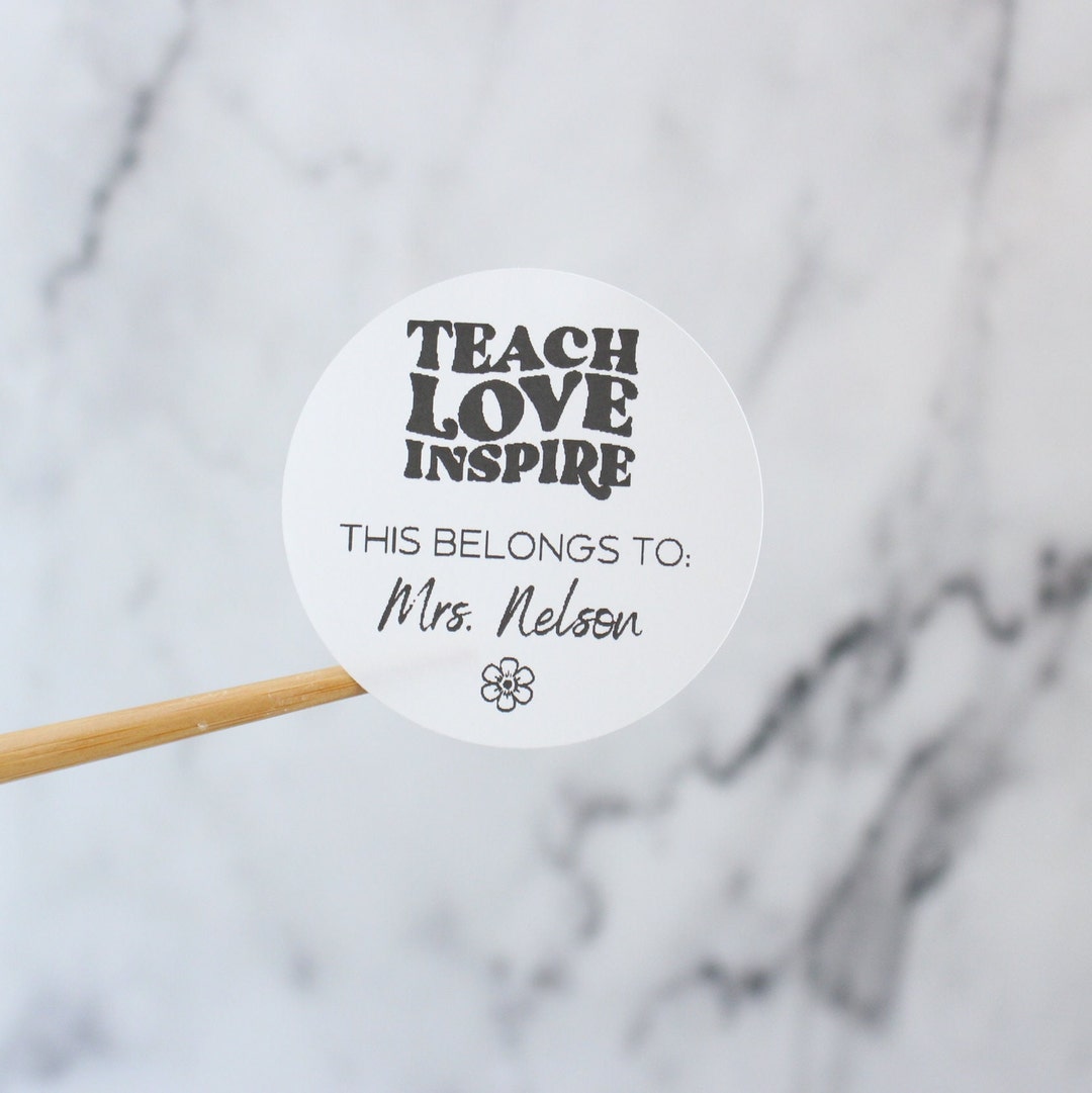 2 Round Custom Stickers / Custom Labels / Teacher / - Etsy