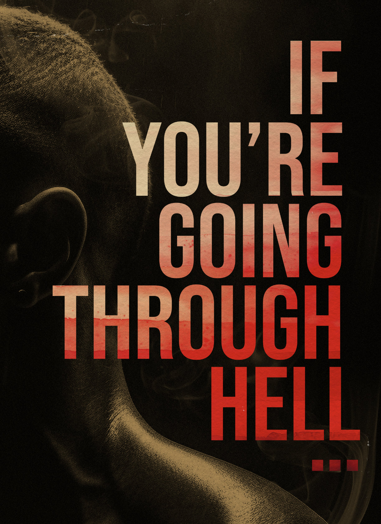 Going Through Hell - Winston Churchill Quote Poster - Etsy