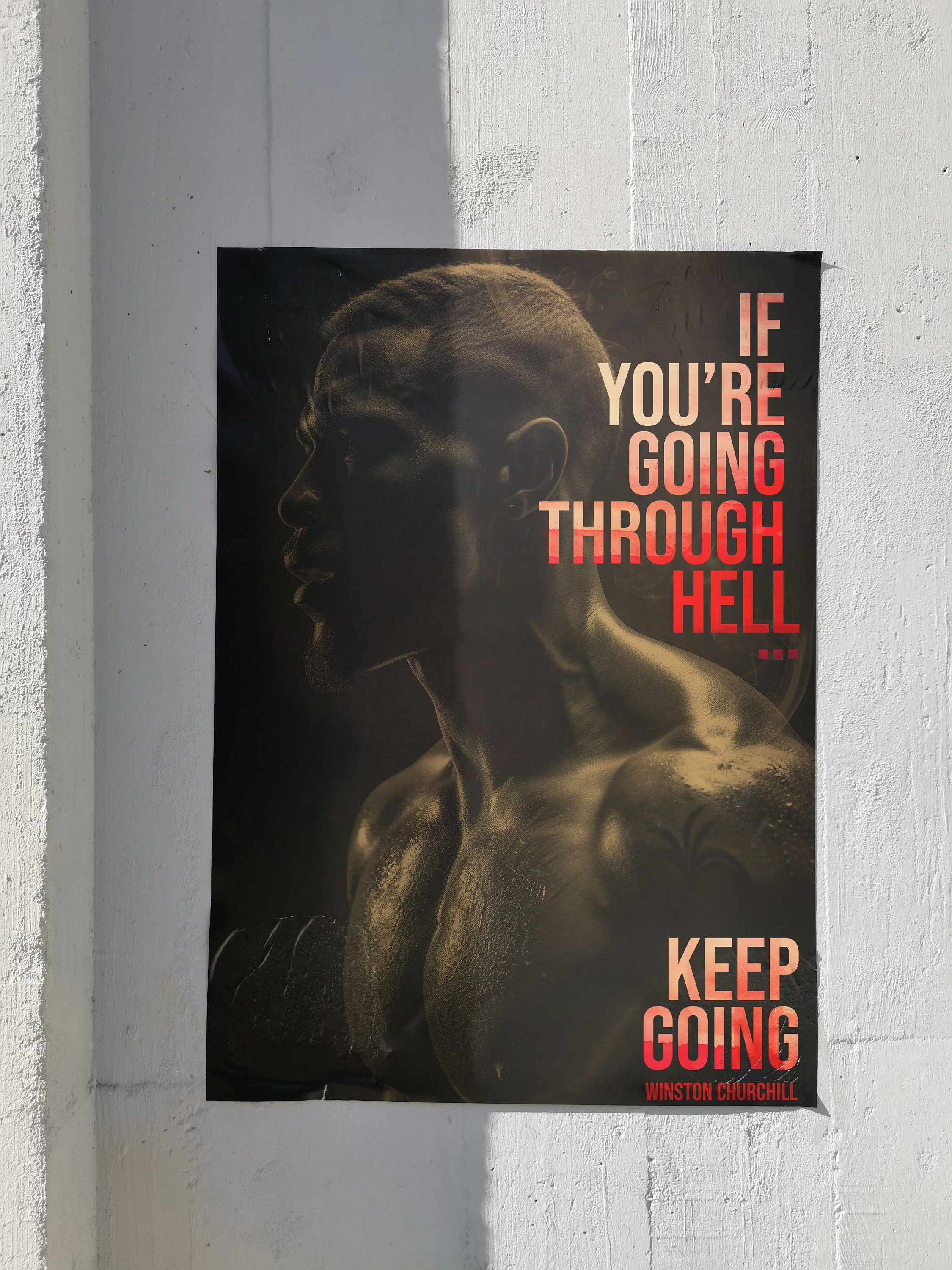 Going Through Hell - Winston Churchill Quote Poster - Etsy