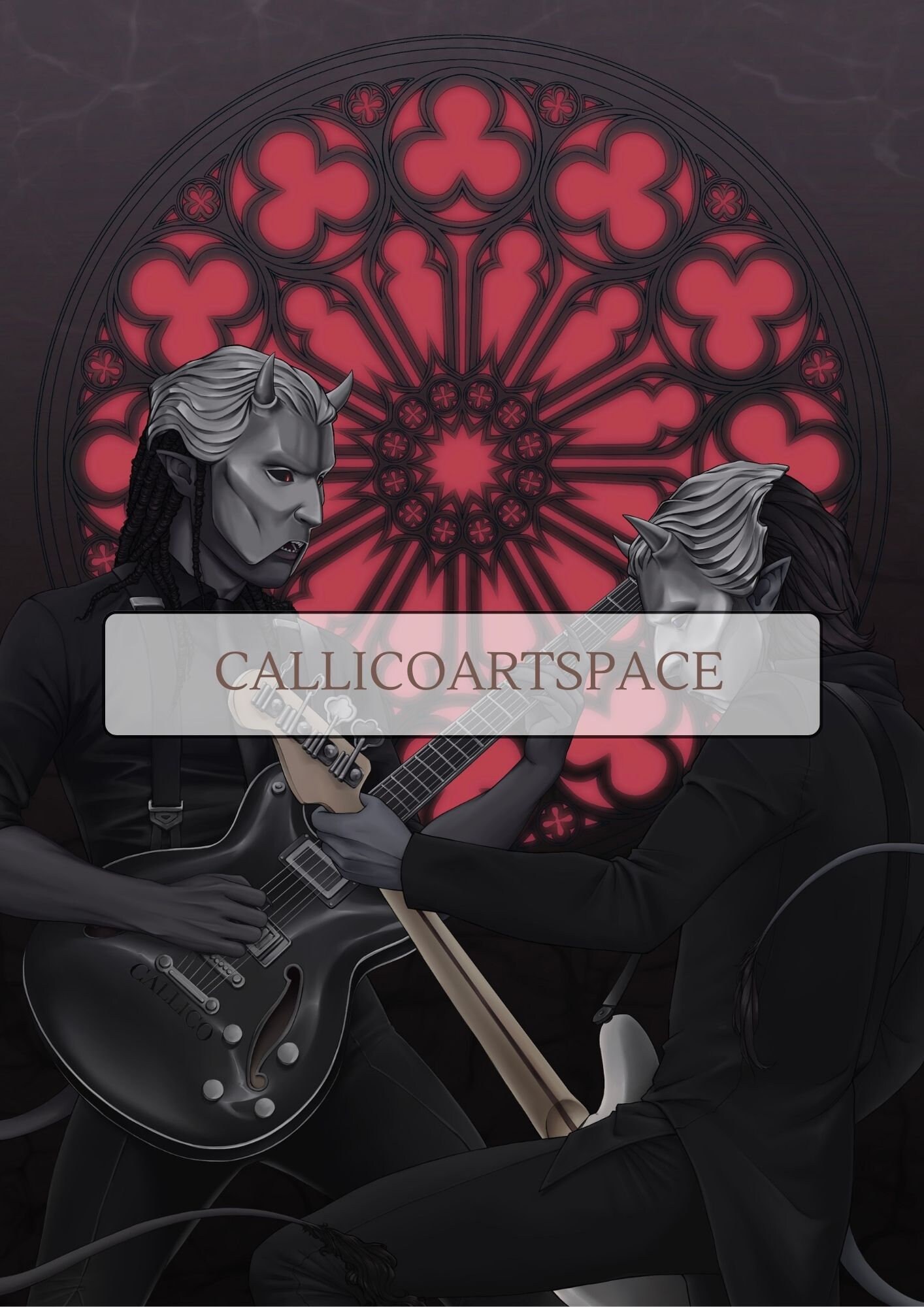 Multi & Water Ghouls Ghost Poster Metal Music Digital Poster Room Decor ...