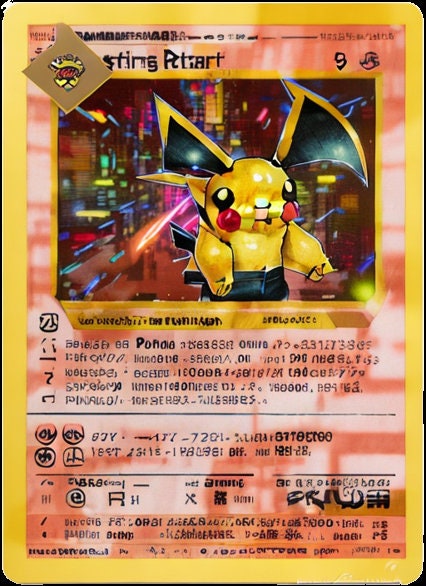 Pikachu HOLO Art - Etsy