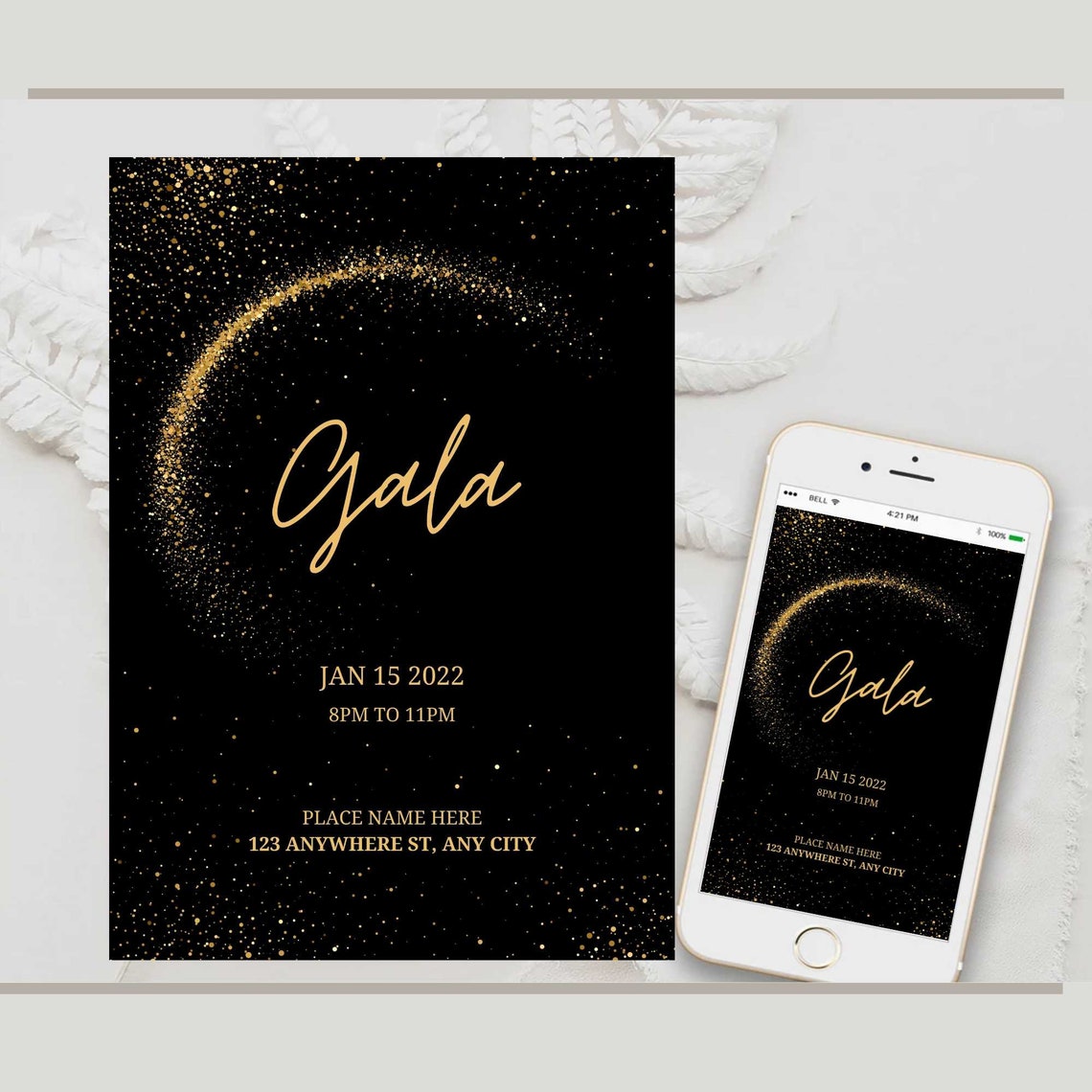 Gala Invitation,gala Night Invitation,diy Editable Flyer,grand Event ...