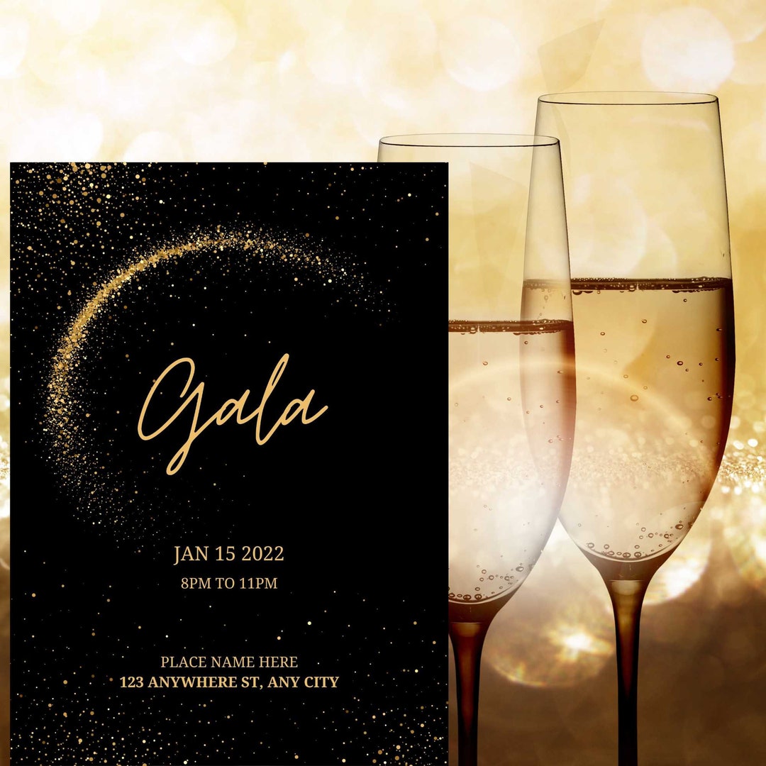 Gala Invitation,gala Night Invitation,diy Editable Flyer,grand Event ...