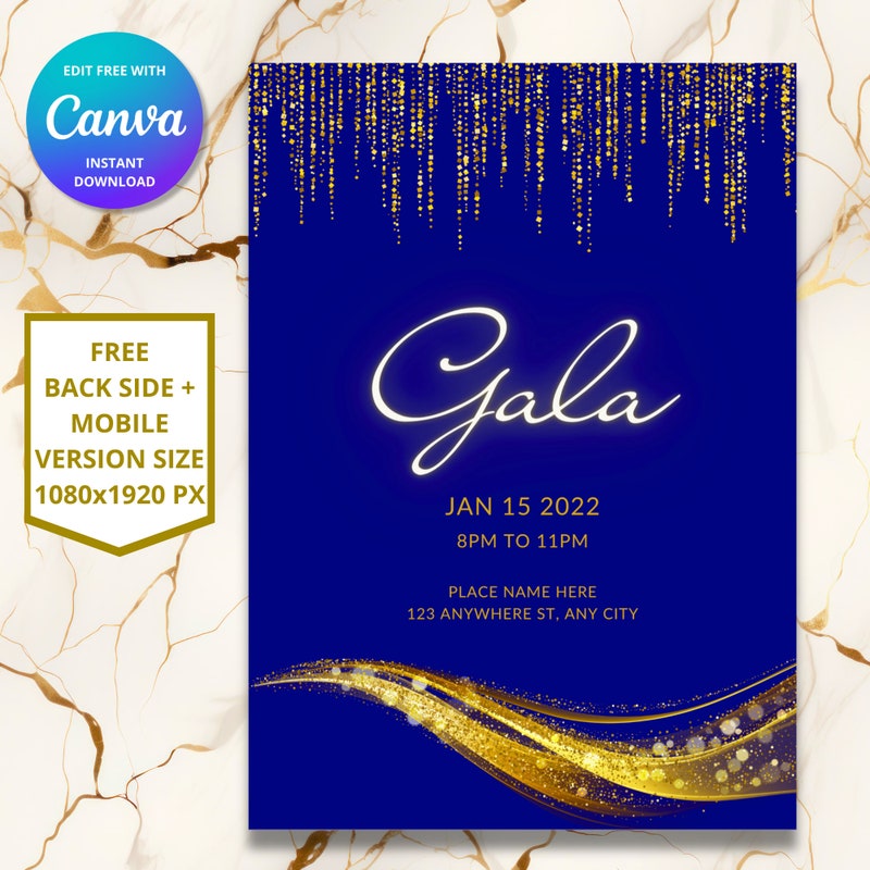 Gala Program Template - Etsy