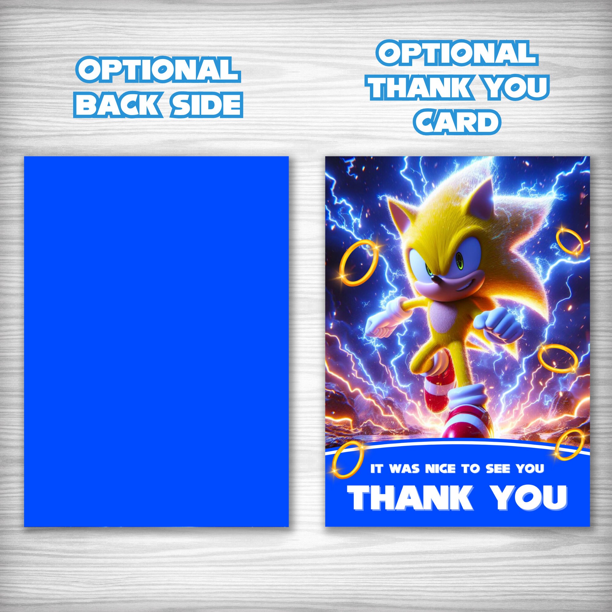 Ultimate Speed Sonic Birthday Invitation Sonic the Hedgehog Theme ...