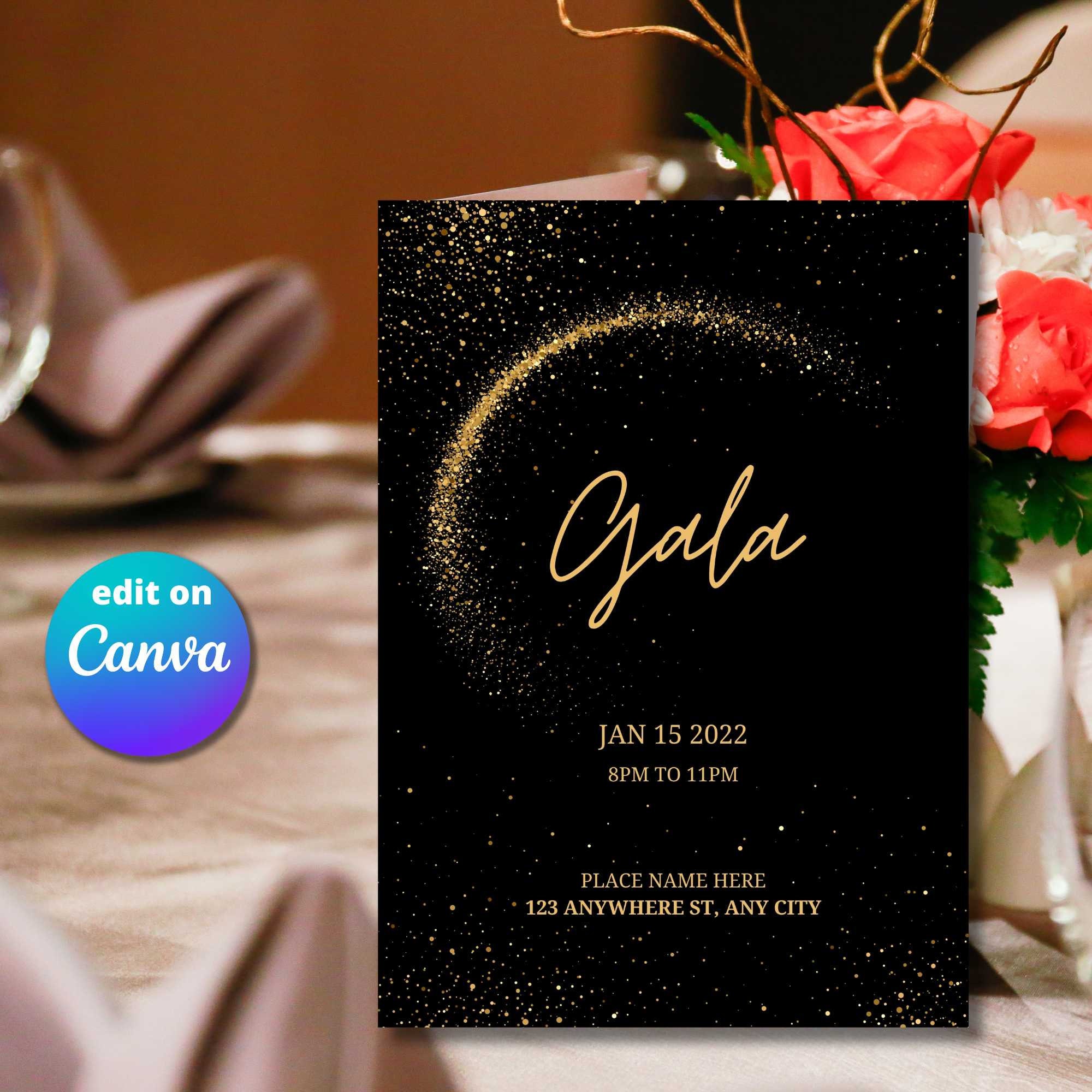 Gala Invitation,gala Night Invitation,diy Editable Flyer,grand Event ...