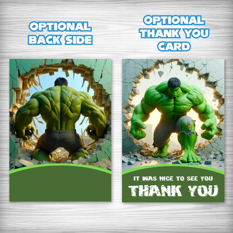 Editable Hulk Birthday Party Invitation | Superhero Theme (digital) - Etsy