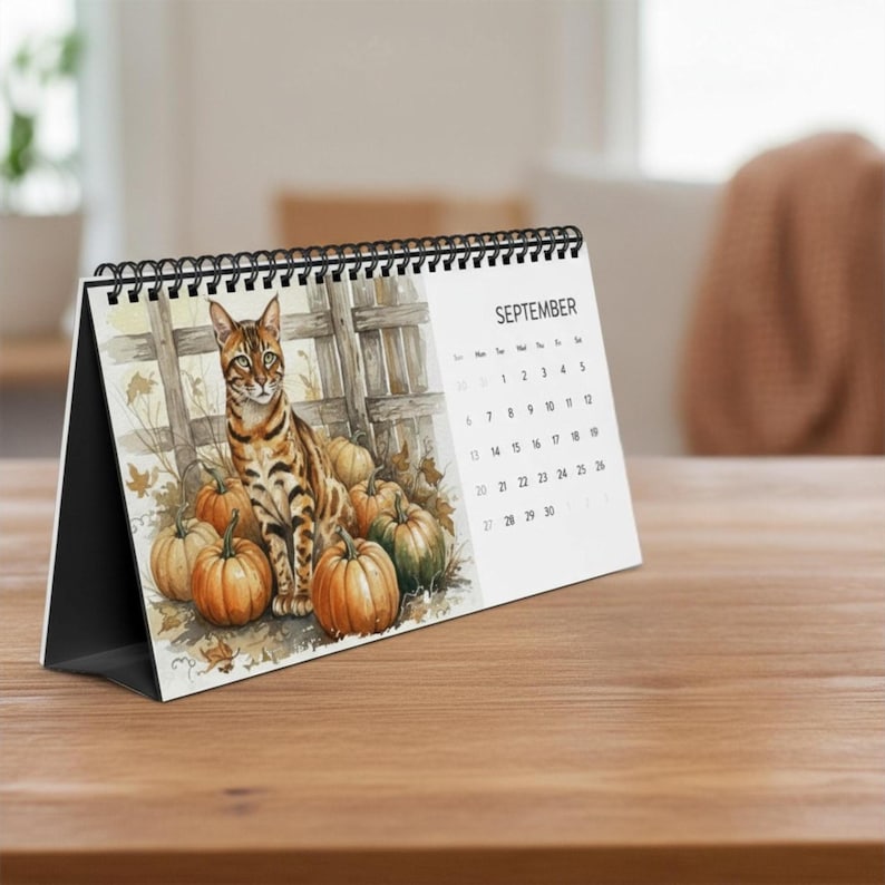Cat Desk Calendar, Cubicle Decor, Relaxing Cats, 2026 Desk Calendar ...