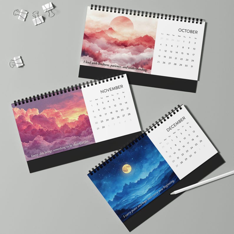 2026 Desk Calendar, Inspirational Desk Planner, Motivational Cubicle ...