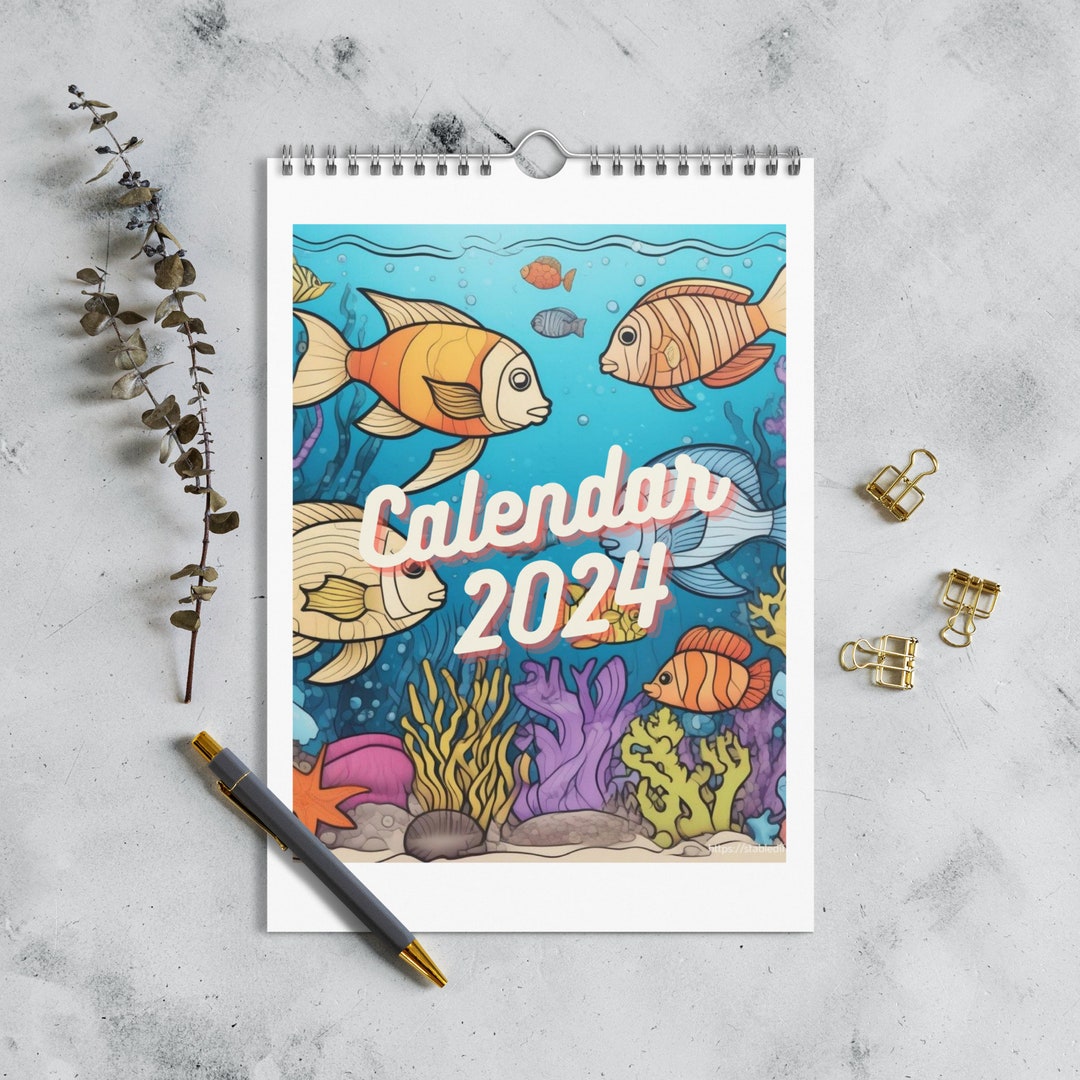 Wall Calendar (2024) - Etsy