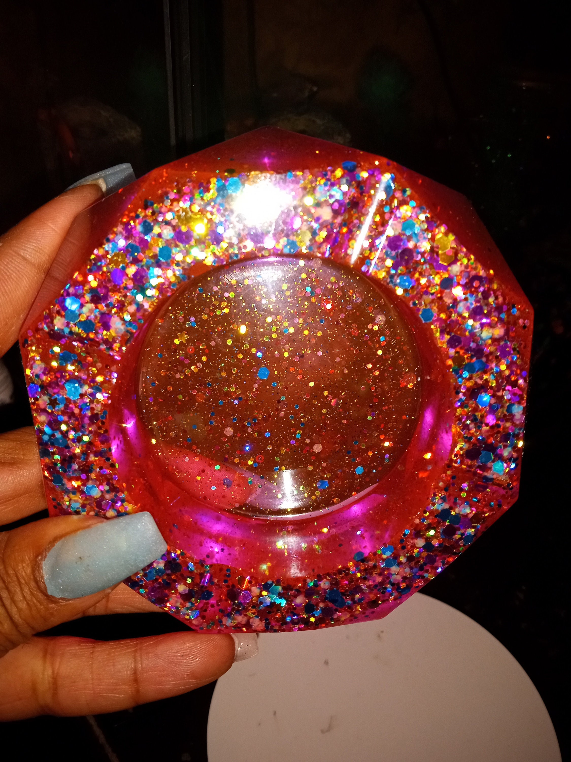 Pink Glitter Ashtray - Etsy