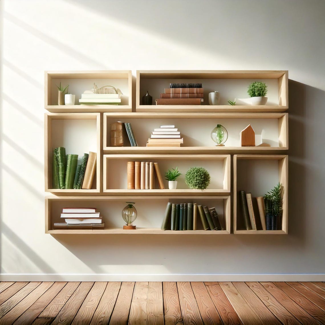 Wall Bookshelf,floating Wall Bookshelf,modern Bookshelves,wall ...