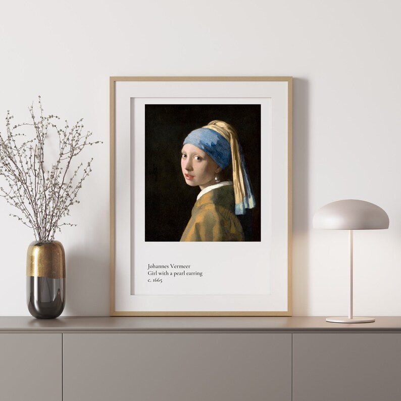 Johannes Vermeer - Girl With a Pearl Earring, Vermeer Digital Art ...