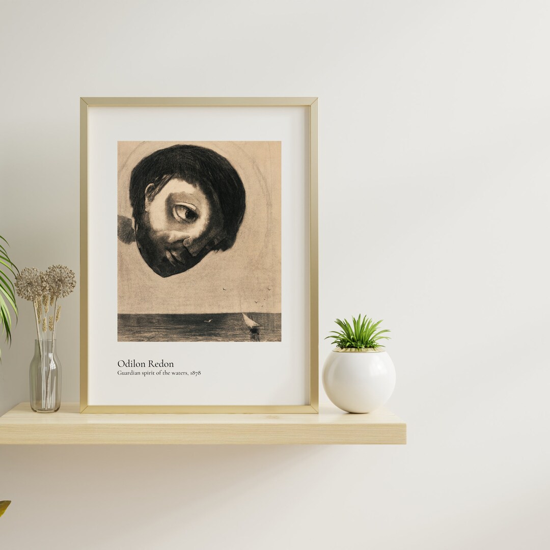 Redon Print, Redon Digital Art, Digital Download, Guardian Spirit of ...
