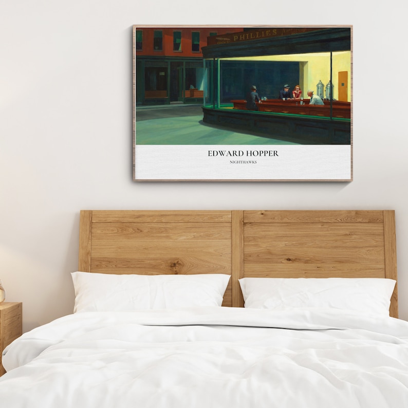 Hopper Print, Hopper Digital Art, Digital Download, Nighthawks, Instant ...