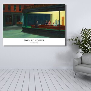 Hopper Print, Hopper Digital Art, Digital Download, Nighthawks, Instant ...