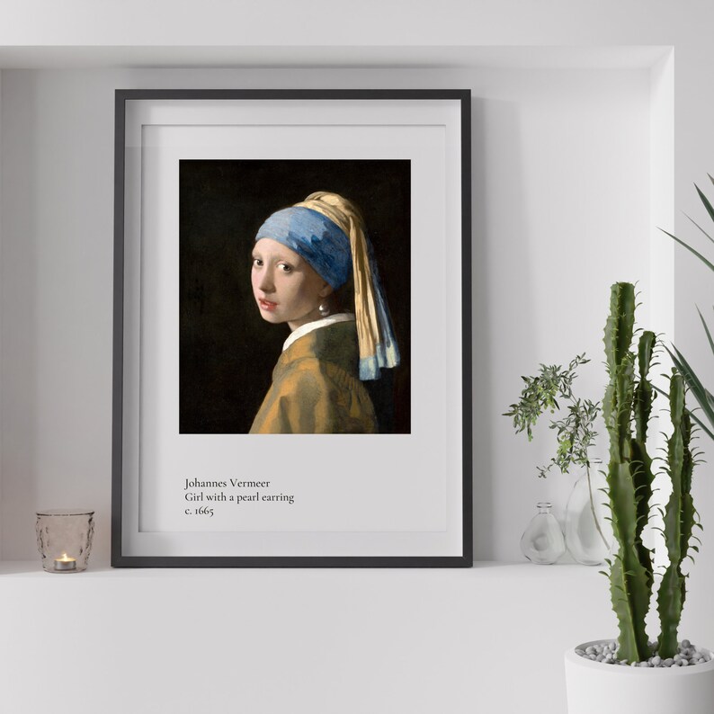 Johannes Vermeer Girl With a Pearl Earring, Vermeer Digital Art ...