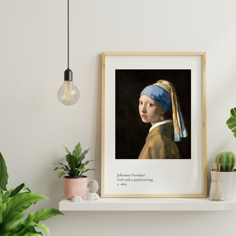 Johannes Vermeer Girl With a Pearl Earring, Vermeer Digital Art ...