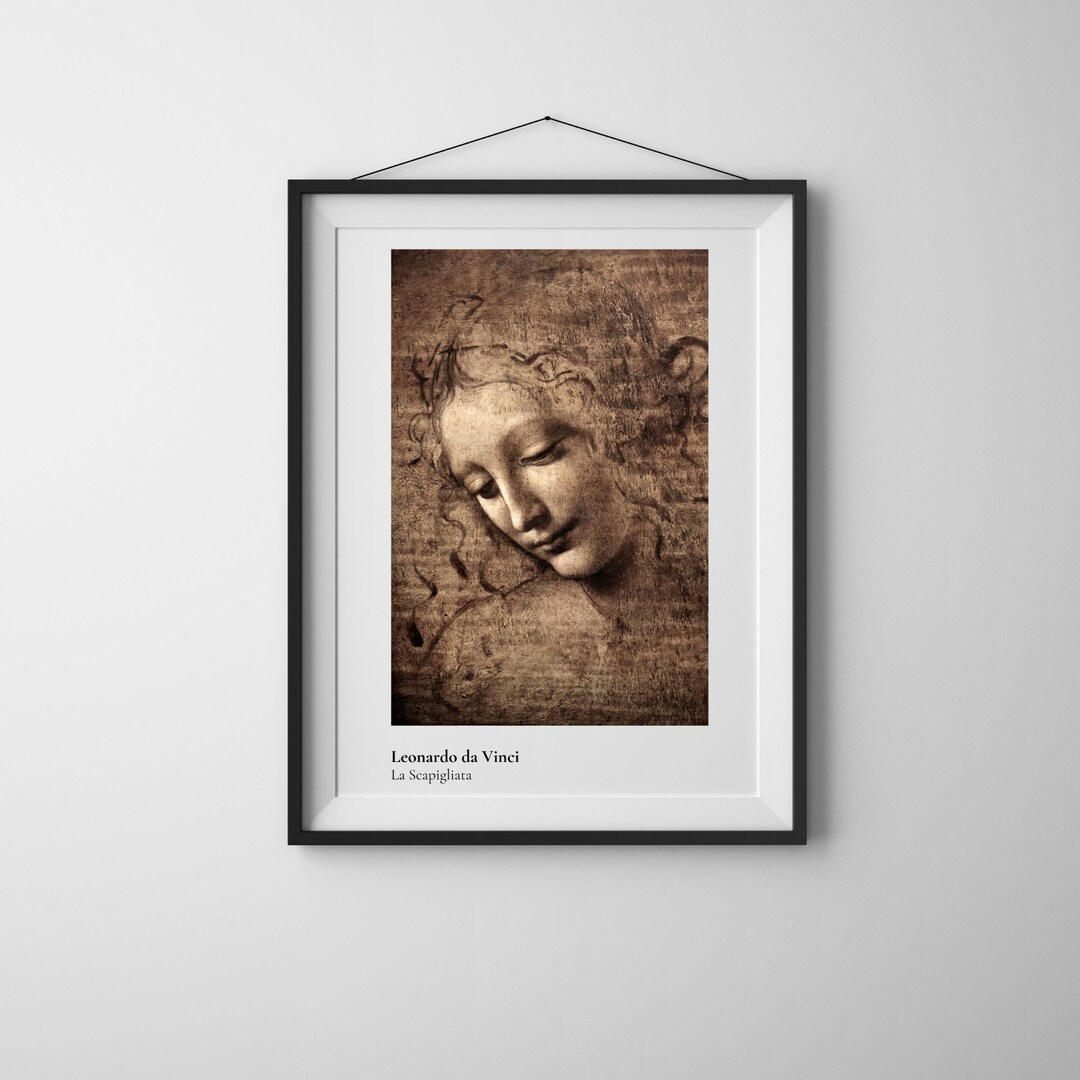 Leonardo Print, Leonardo Digital Art, Digital Download, Scapigliata ...