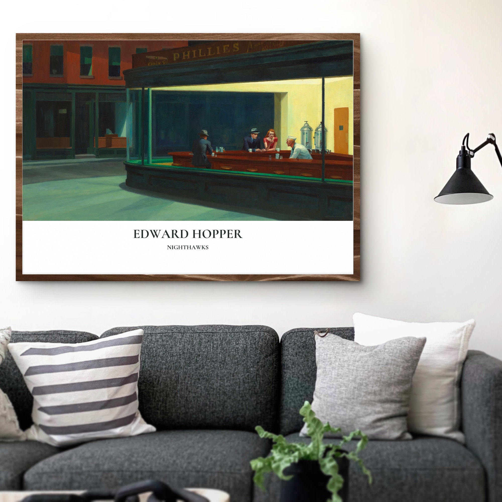Hopper Print, Hopper Digital Art, Digital Download, Nighthawks, Instant ...